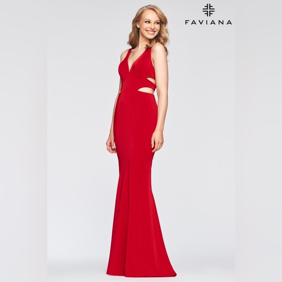 Faviana | Dresses | Faviana Red Dress | Poshmark